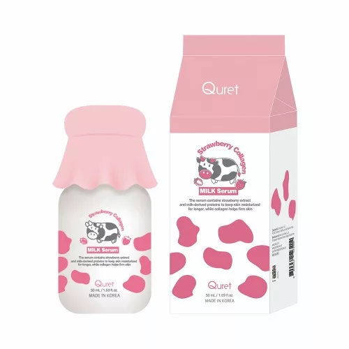 QURET Strawberry Collagen Milk hidratáló szérum eper kivonat